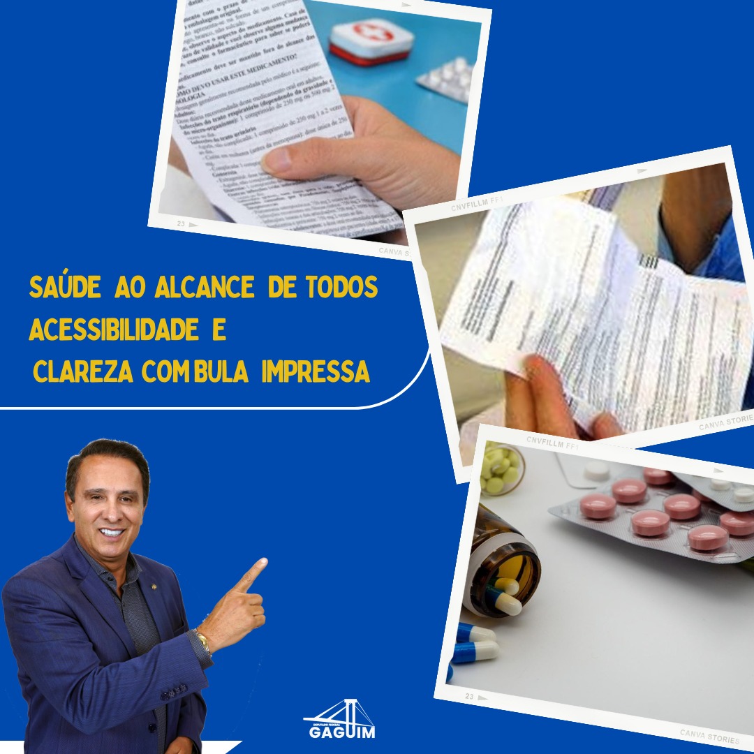 PL de Carlos Gaguim propõe retorno obrigatório das bulas impressas em ...