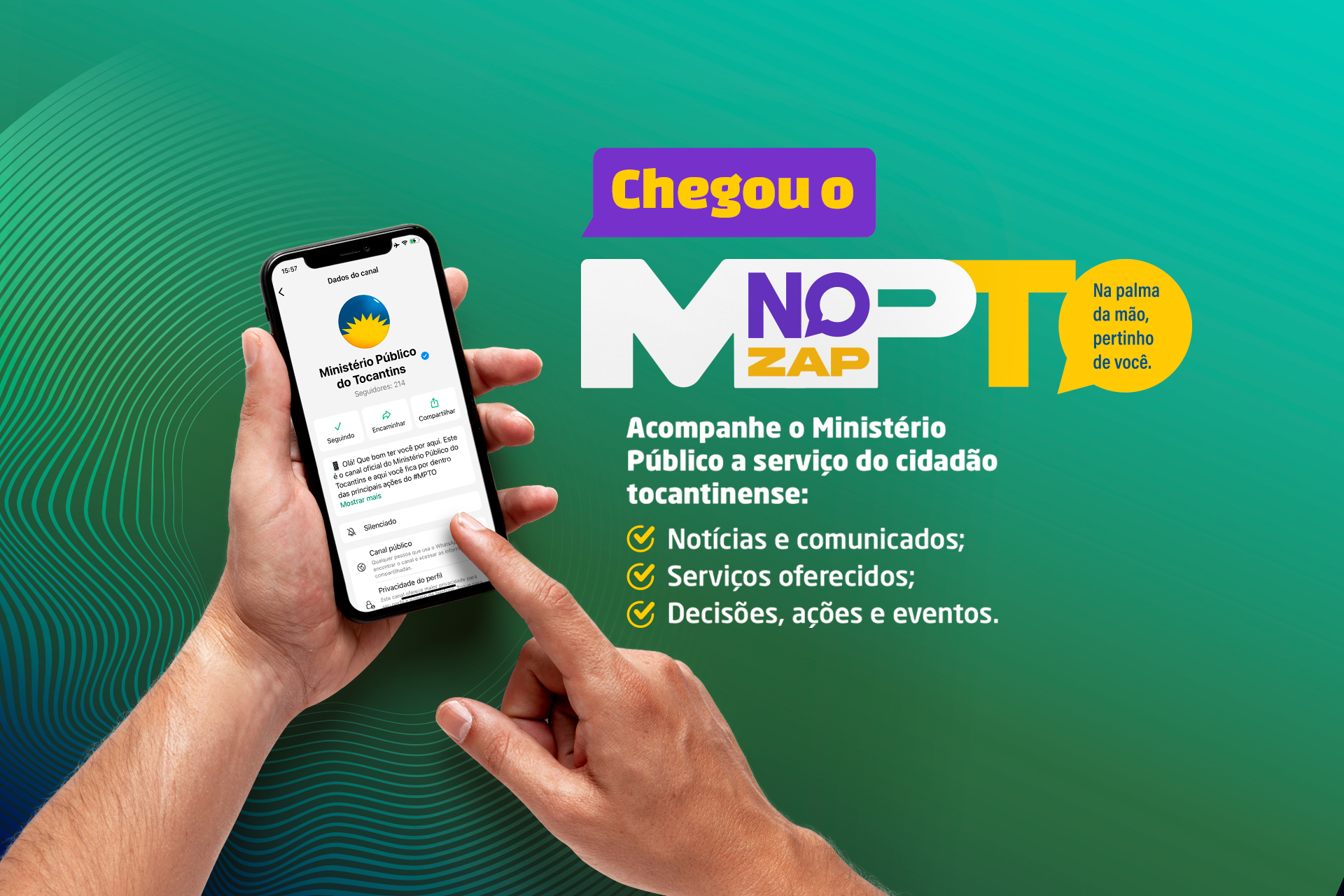 MPTO inova e lança canal oficial no WhatsApp - Norte do Tocantins